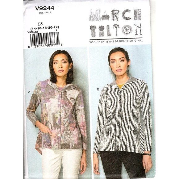 Vogue | Office | Vogue V9244 Misses 4 To 22 Marcy Tilton Hooded Jacket ...